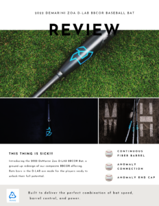2022 DeMarini Zoa D-Lab BBCOR Baseball Bat Review